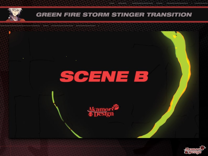 Fire Themed Stinger Transition Fire Storm OBS Scene Stinger Spiral ...