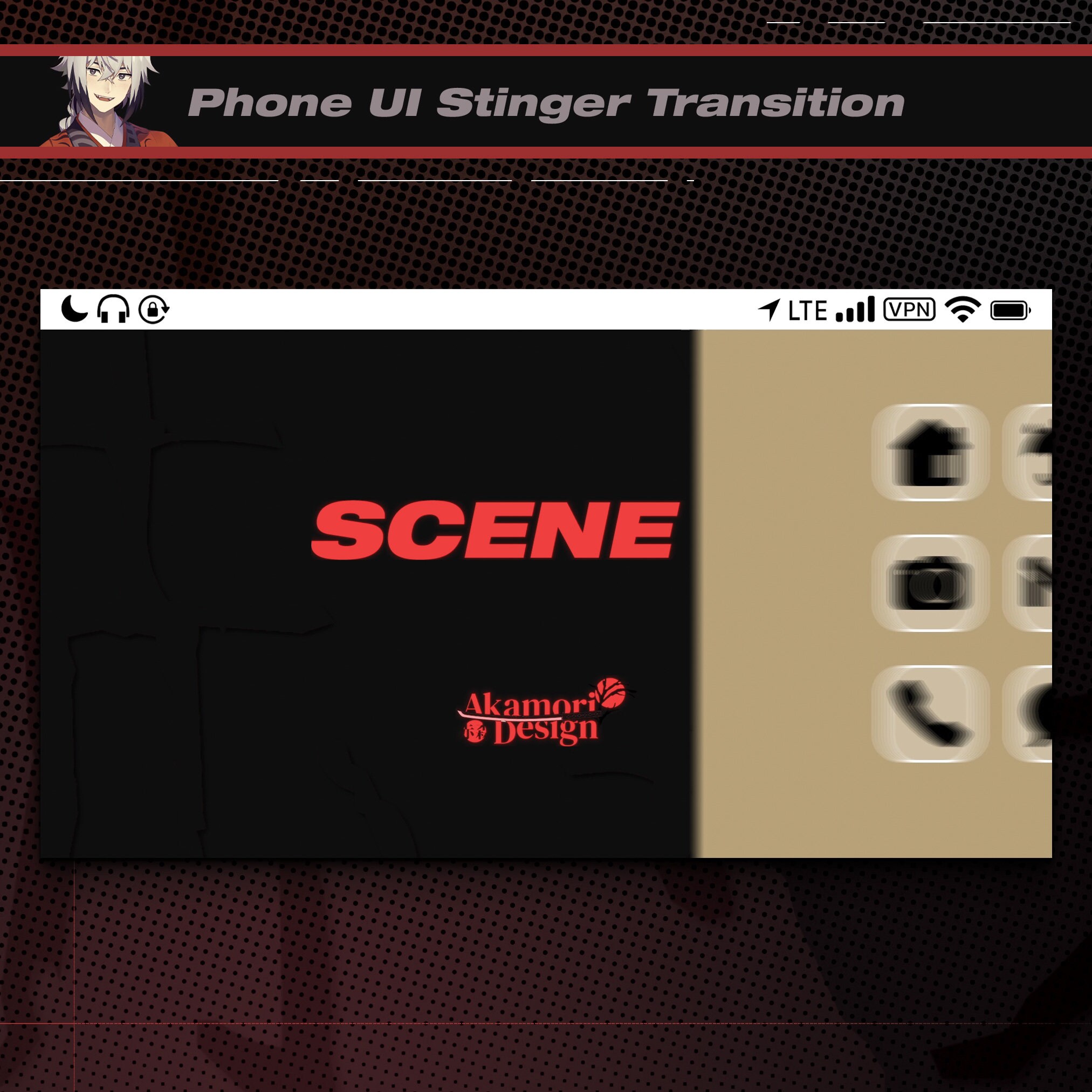 Gold Phone Sliding UI Stream Transition Animated Pastel Yellow ...