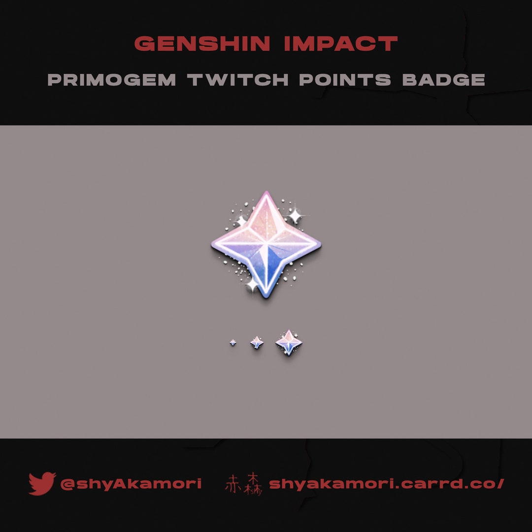 Genshin Impact Primogem Channel Points Badge for Twitch Twitch Channel ...