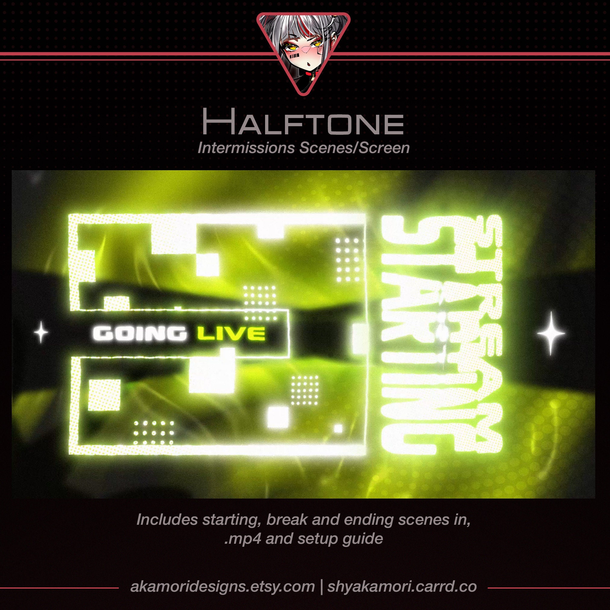 Yellow Halftone Themed Intermission Scenes | Animated Techy, Digital ...