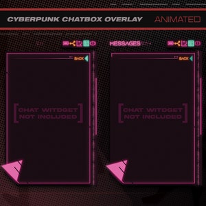 Pink Animated Cyberpunk Chatbox | Minimal Glitch, Glow Type Chat Box ...