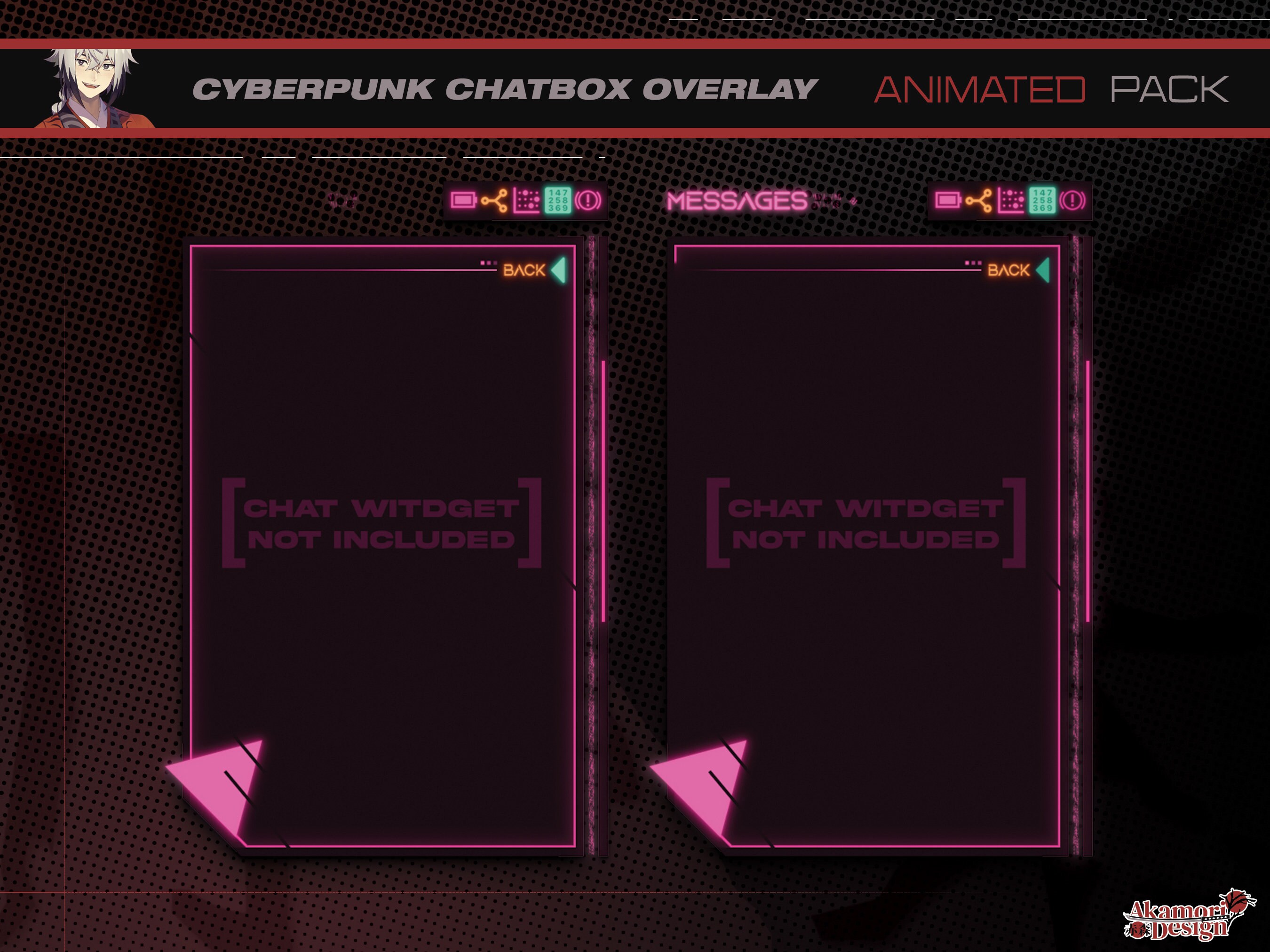 Pink Animated Cyberpunk Chatbox Minimal Glitch Glow Type - Etsy