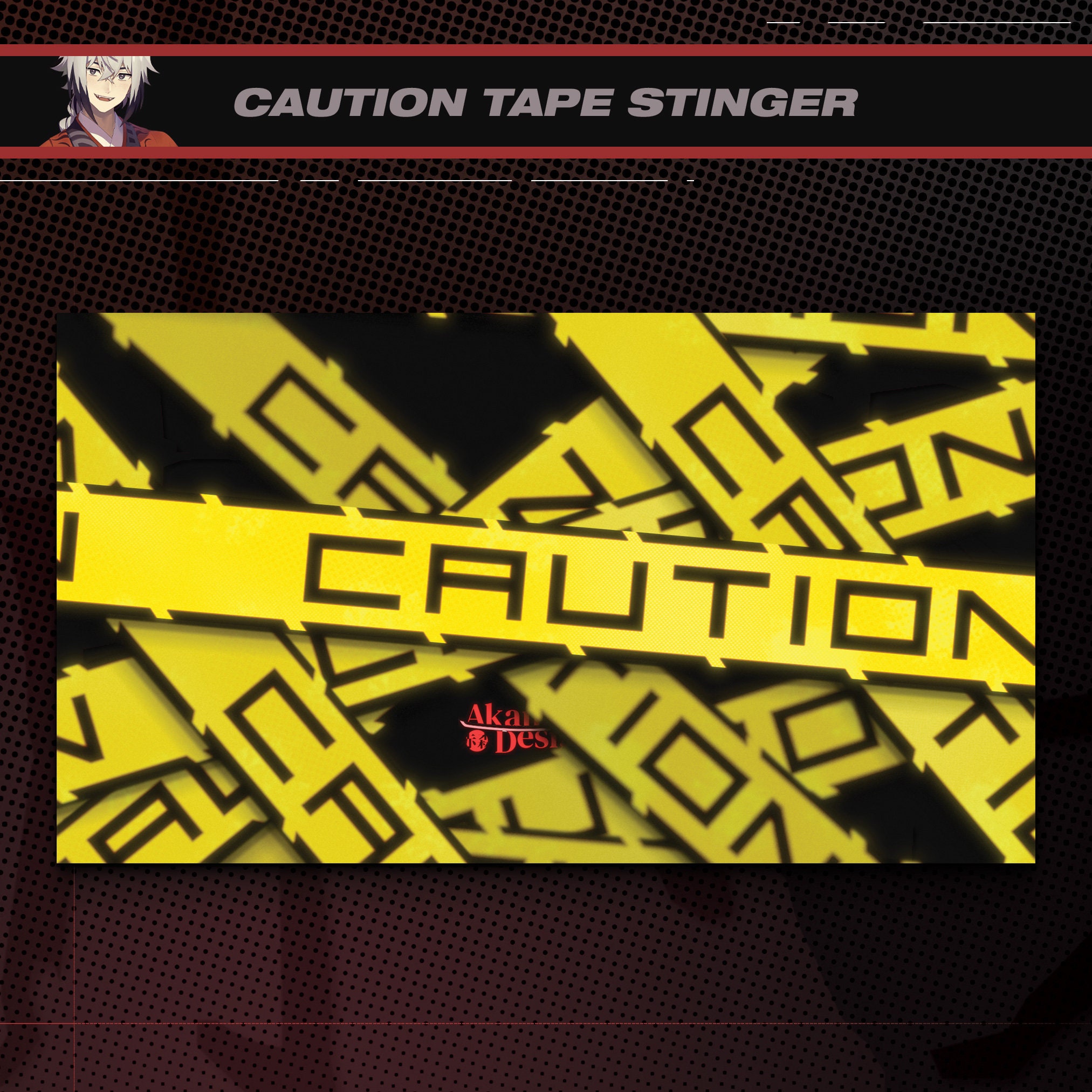 Caution Tape Stinger Transition | Futuristic, Cyberpunk OBS Scene ...