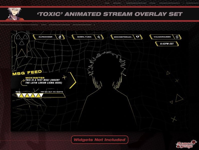 Toxic Techy Themed Animated Stream Screens | Futuristic, Yellow, Apex ...