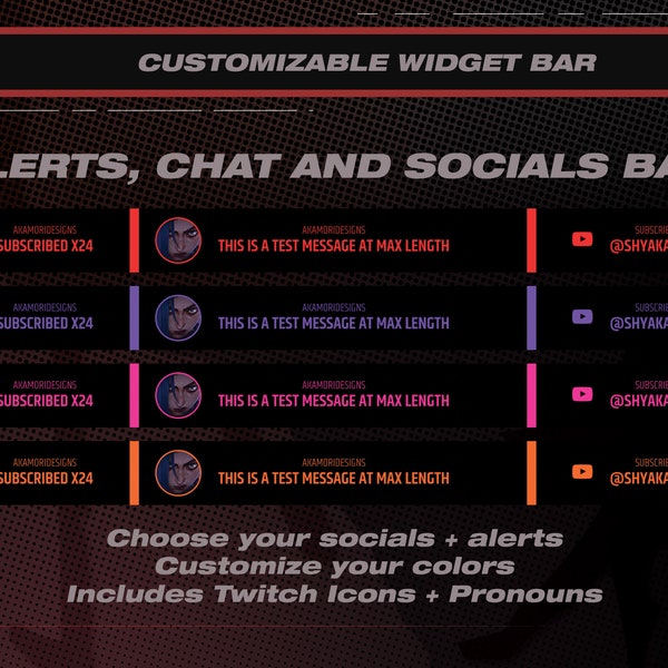 Streamelements Chat Widget Horizontal Etsy