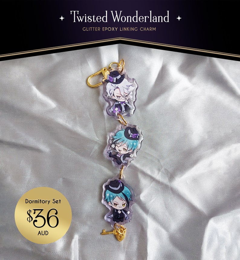 Twisted Wonderland Linking Charms Keychain - Etsy