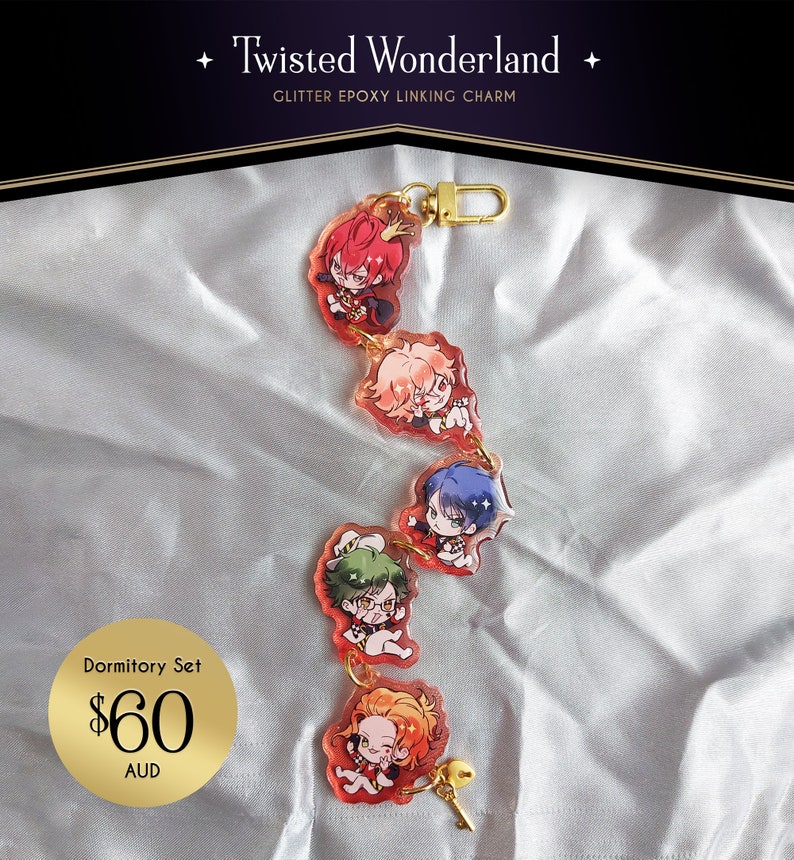 Twisted Wonderland Linking Charms Keychain - Etsy