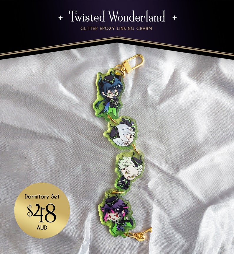 Twisted Wonderland Linking Charms Keychain - Etsy