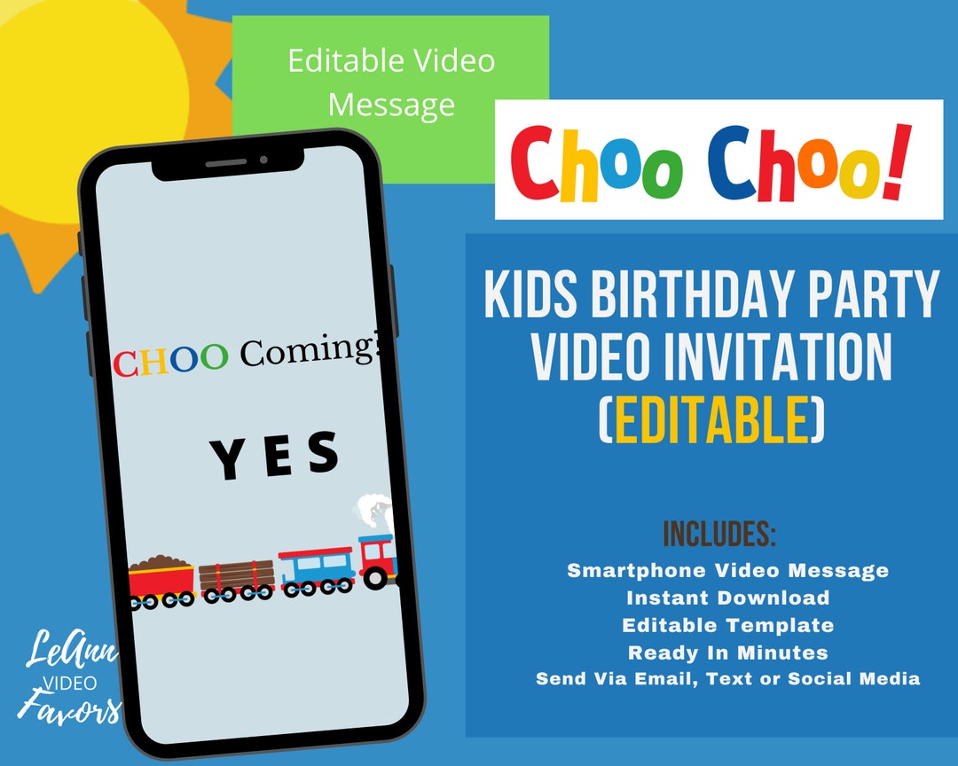 Kids Birthday Invitation, Kids Birthday Video Invitation, Kids ...