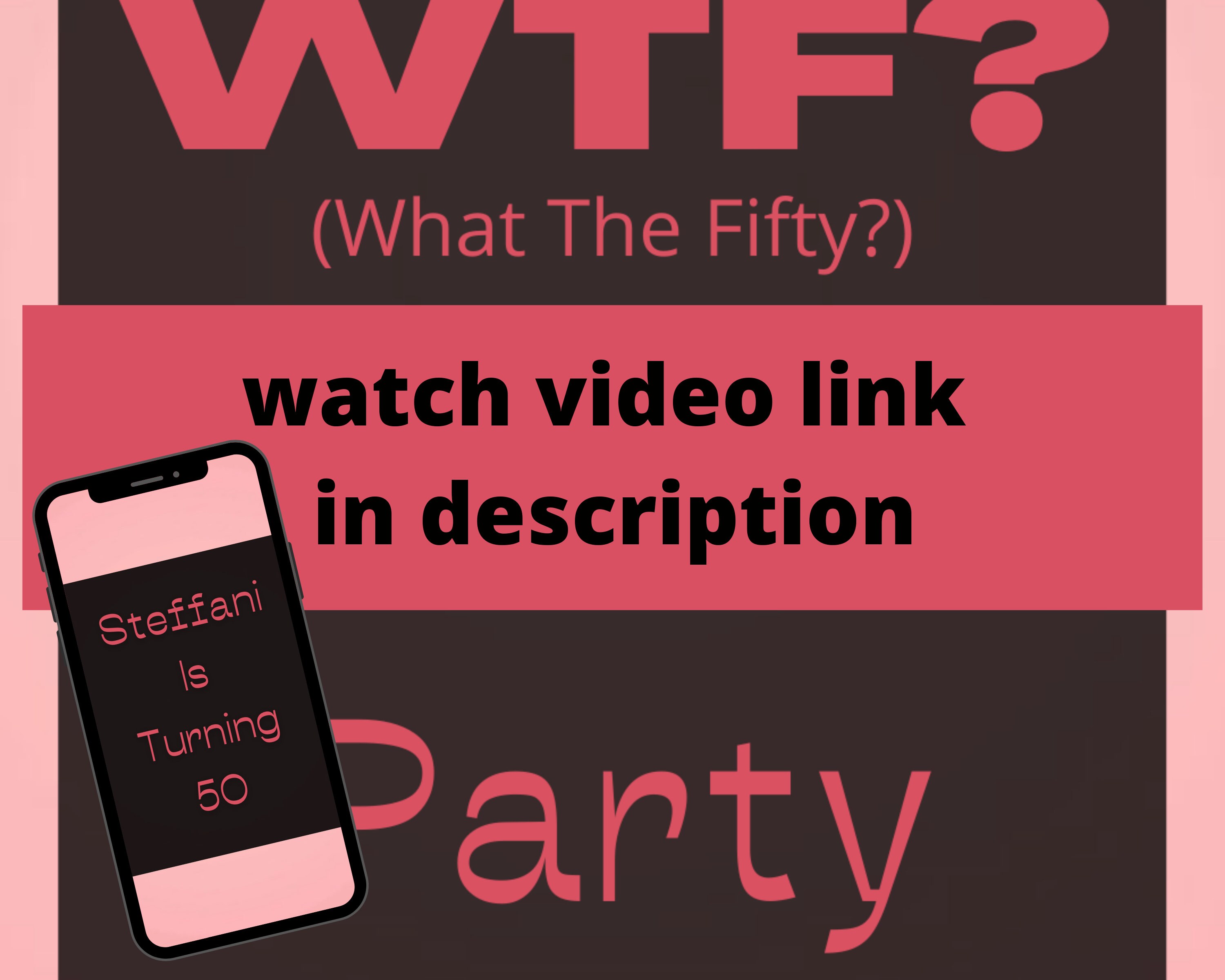 WTF Digital Invitation WTF Whos Turning Fifty Invite WTF - Etsy UK
