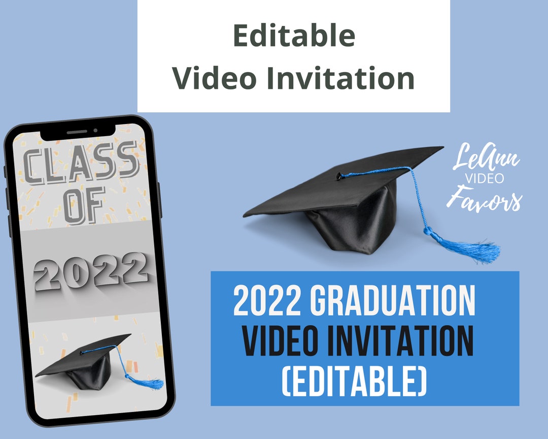 Editable Graduation Party Invitation, Class of 2022 Graduation Ceremony ...