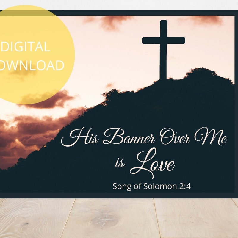 His Banner Over Me - Etsy