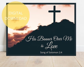 His Banner Over Me - Etsy