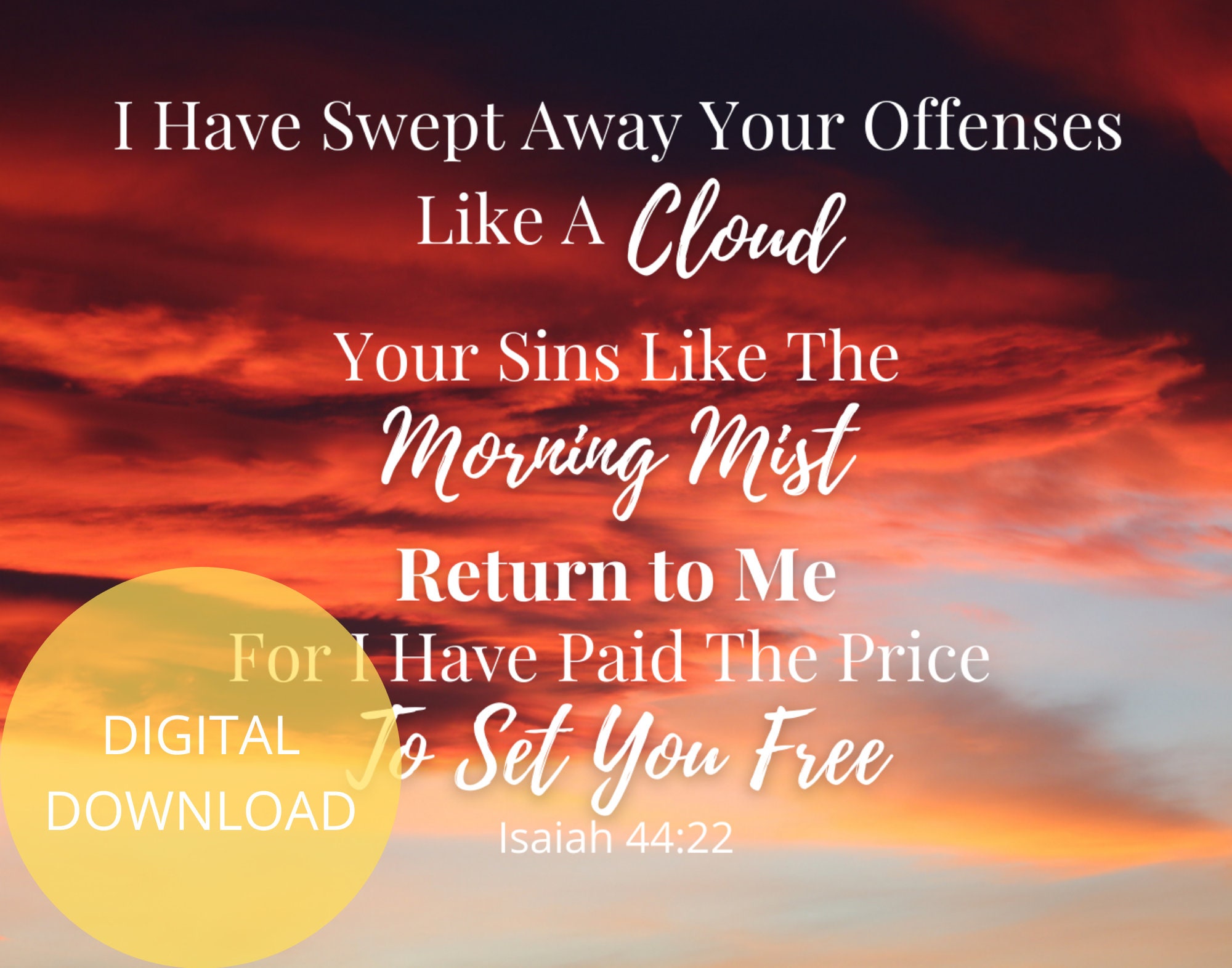 Return to Me | for I Have Redeemed You | Isaiah 44 22 | Cloud ...