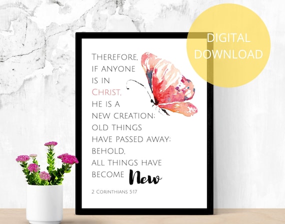 New Creation New Creature 2 Corinthians 5 17 Christian - Etsy