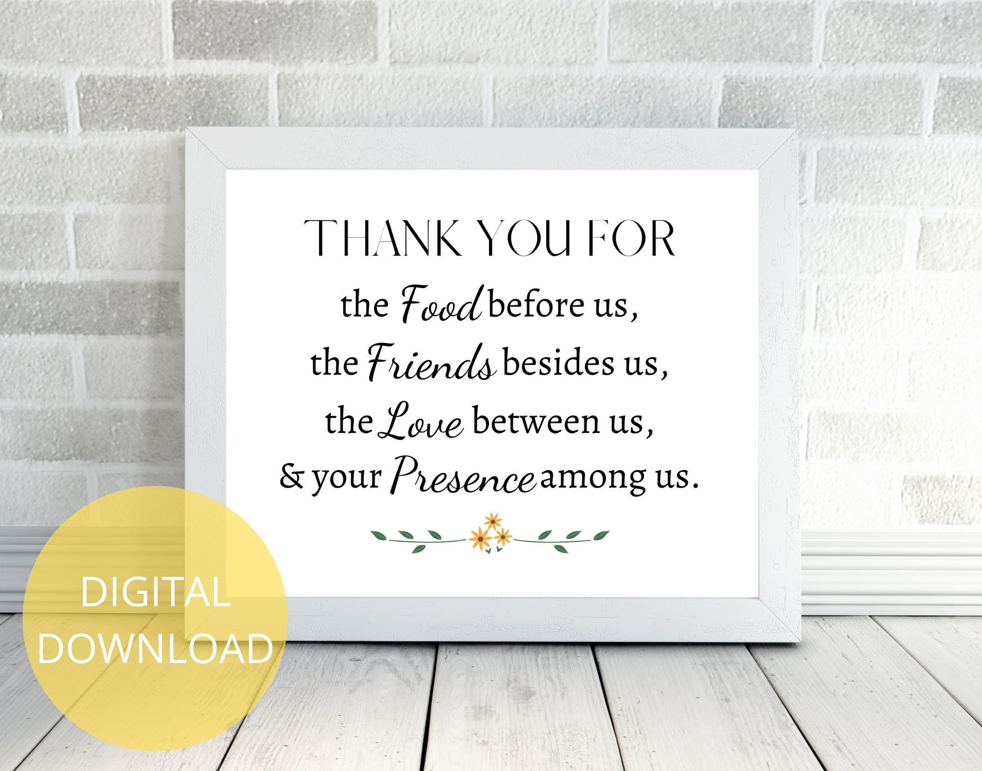 Kitchen Prayer Sign | Bless the Food Before Us | Christian Kitchen Wall ...