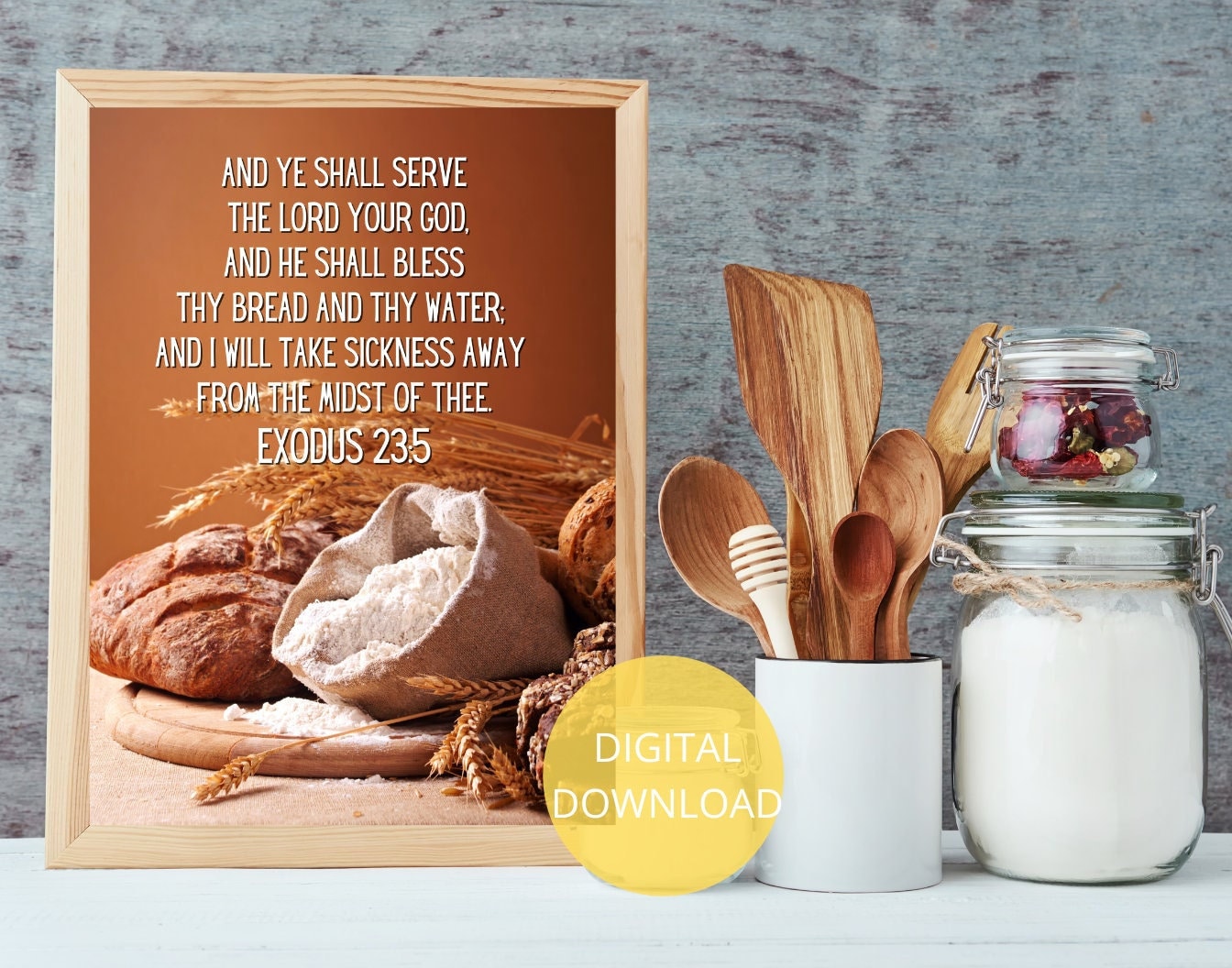 Christian Kitchen Signs | Bread Wall Art | Exodus 23 | Christian Dining ...