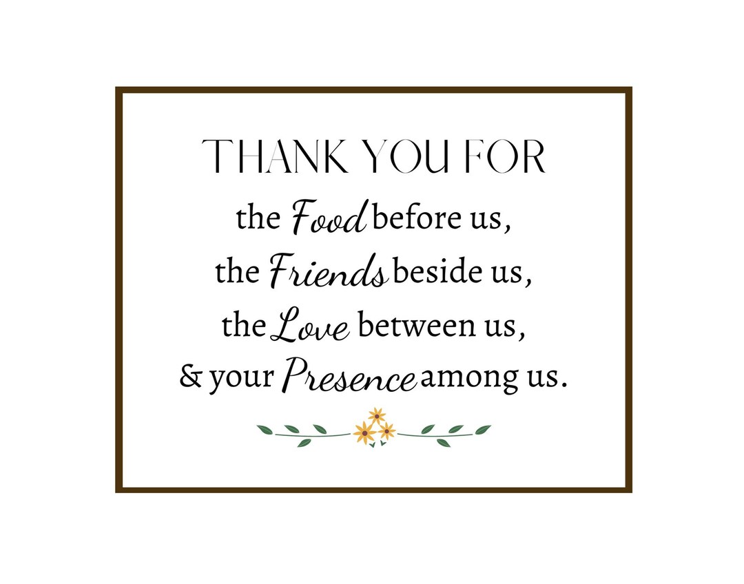 Kitchen Prayer Sign | Bless the Food Before Us | Christian Kitchen Wall ...