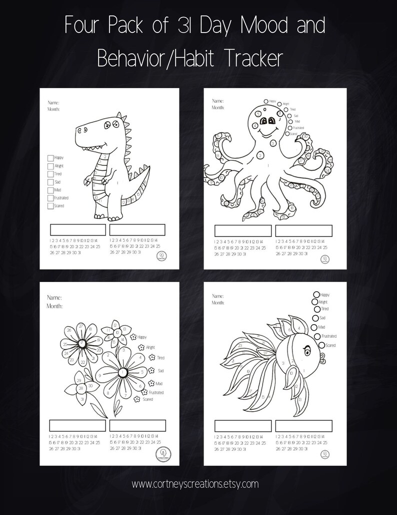 Children's Mood and Behavior Tracker- Perfect for School Use. Print as ...