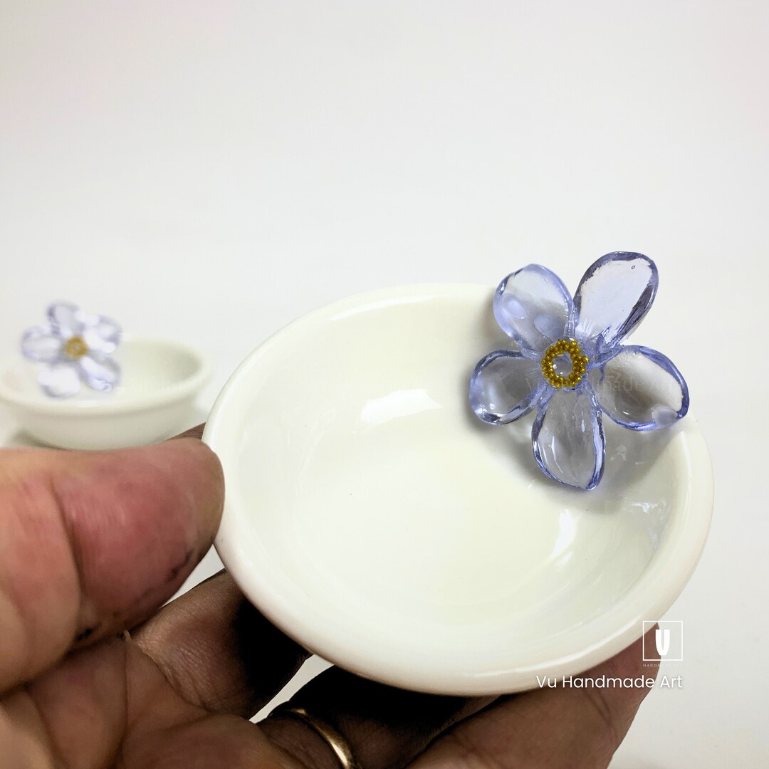 Crystal Forget Me Not Flower Ring Dish | Small Earring Jewelry Holder ...