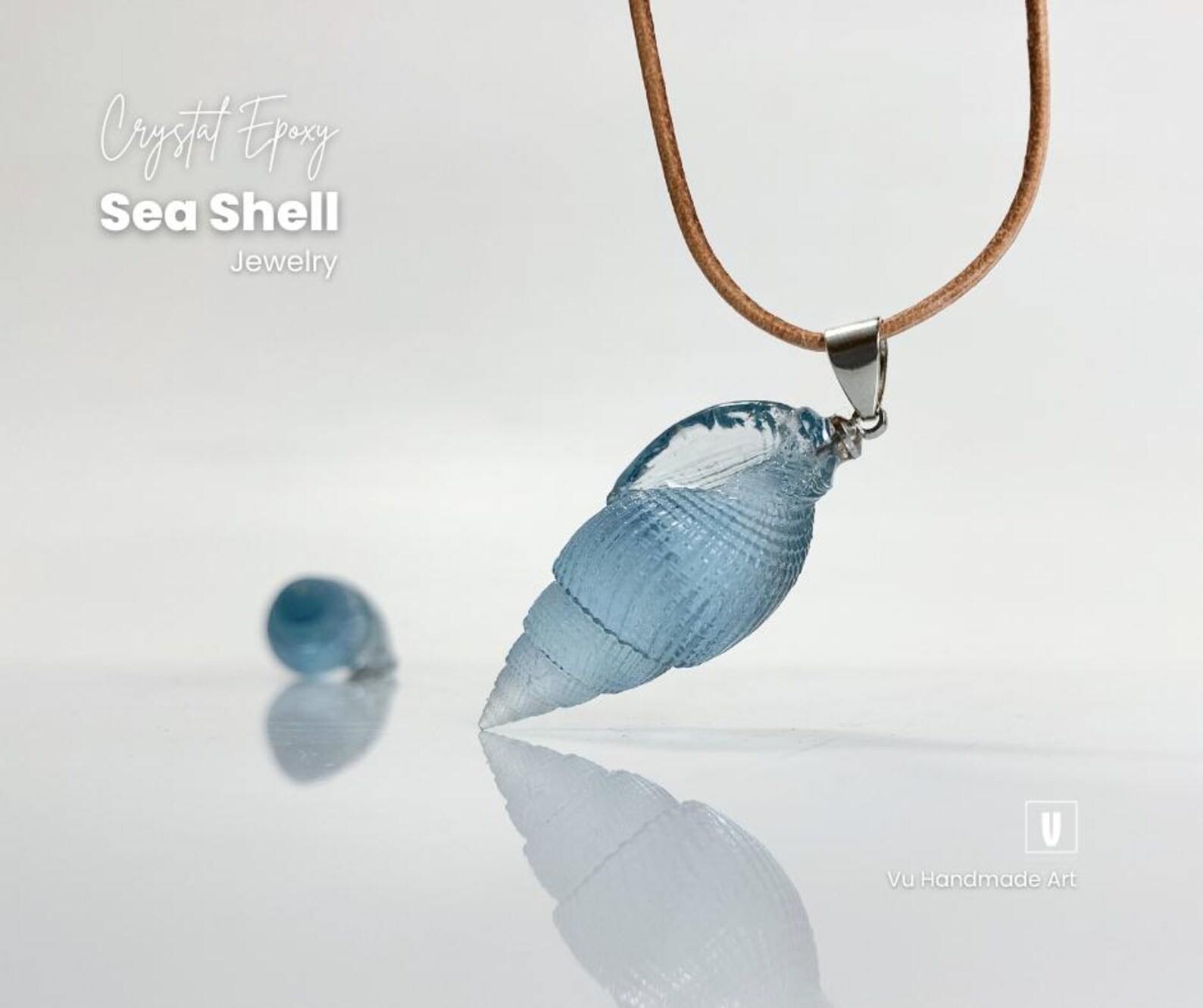 Translucent Blue Resin Seashell: Beach Jewelry Making Supplies - Etsy