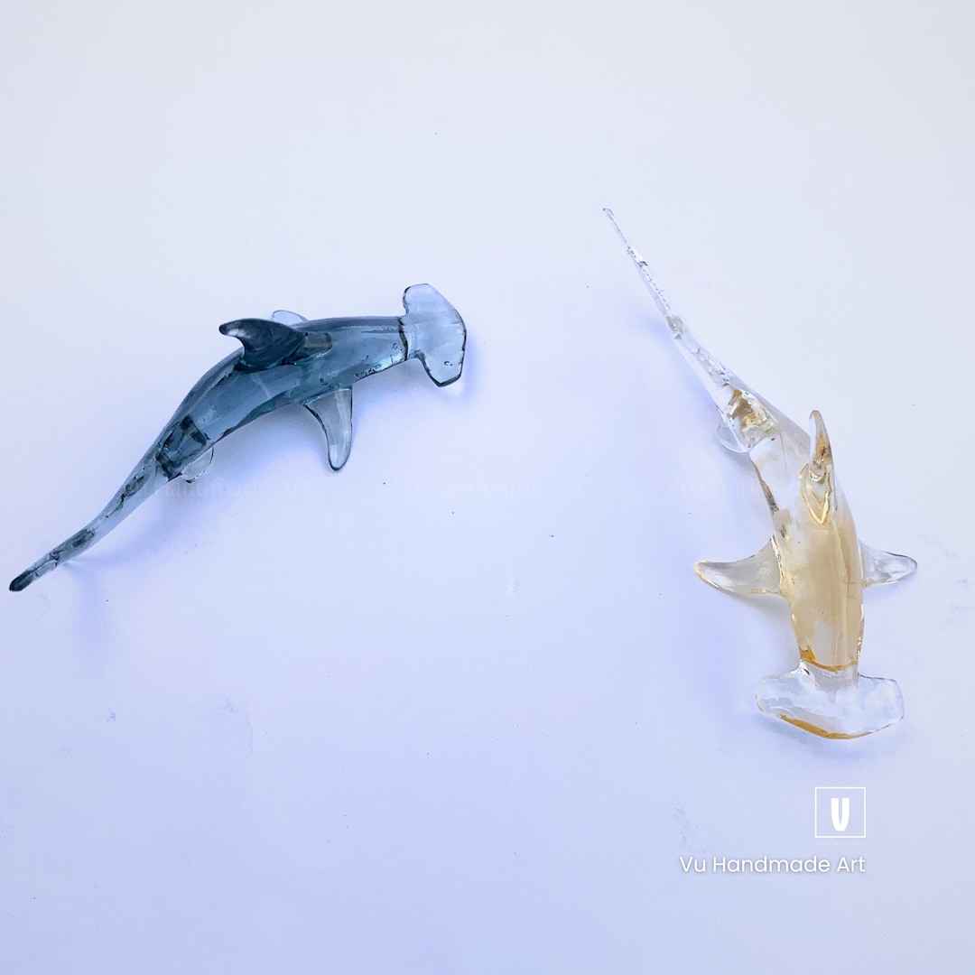 Miniature Transparent Hammerhead Shark Sculpture Figurine 3" | Ultra ...
