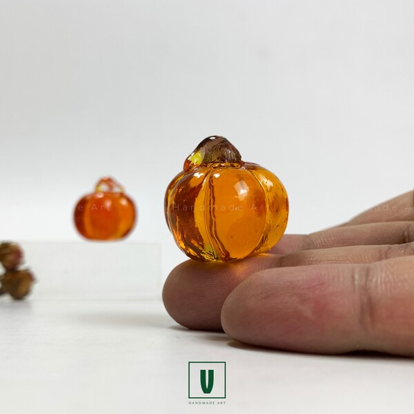 Mini Glass Pumpkin - Etsy