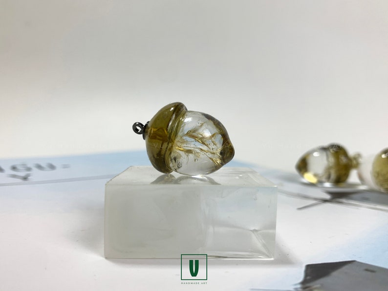 Handmade Resin Acorn Sculpture With Dried Rice Plants - Etsy