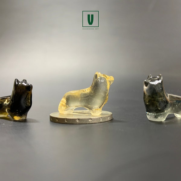 Glass Dog Miniature - Etsy