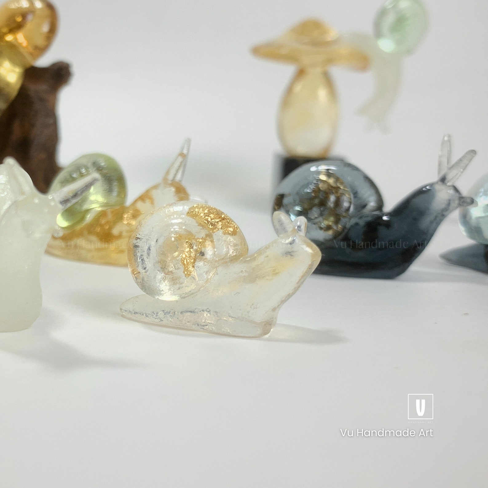 Adopt a Pet Tiny Clear Snail Figurine 0.8 Fairy Garden - Etsy
