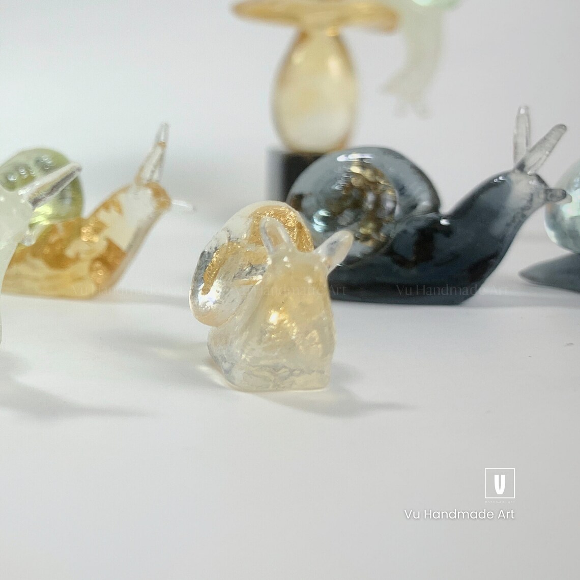 Adopt a Pet Tiny Clear Snail Figurine 0.8 Fairy Garden - Etsy