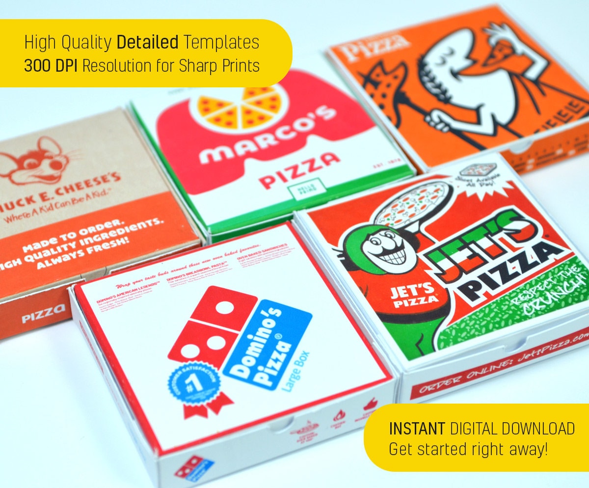 Pizza Hut Box Template