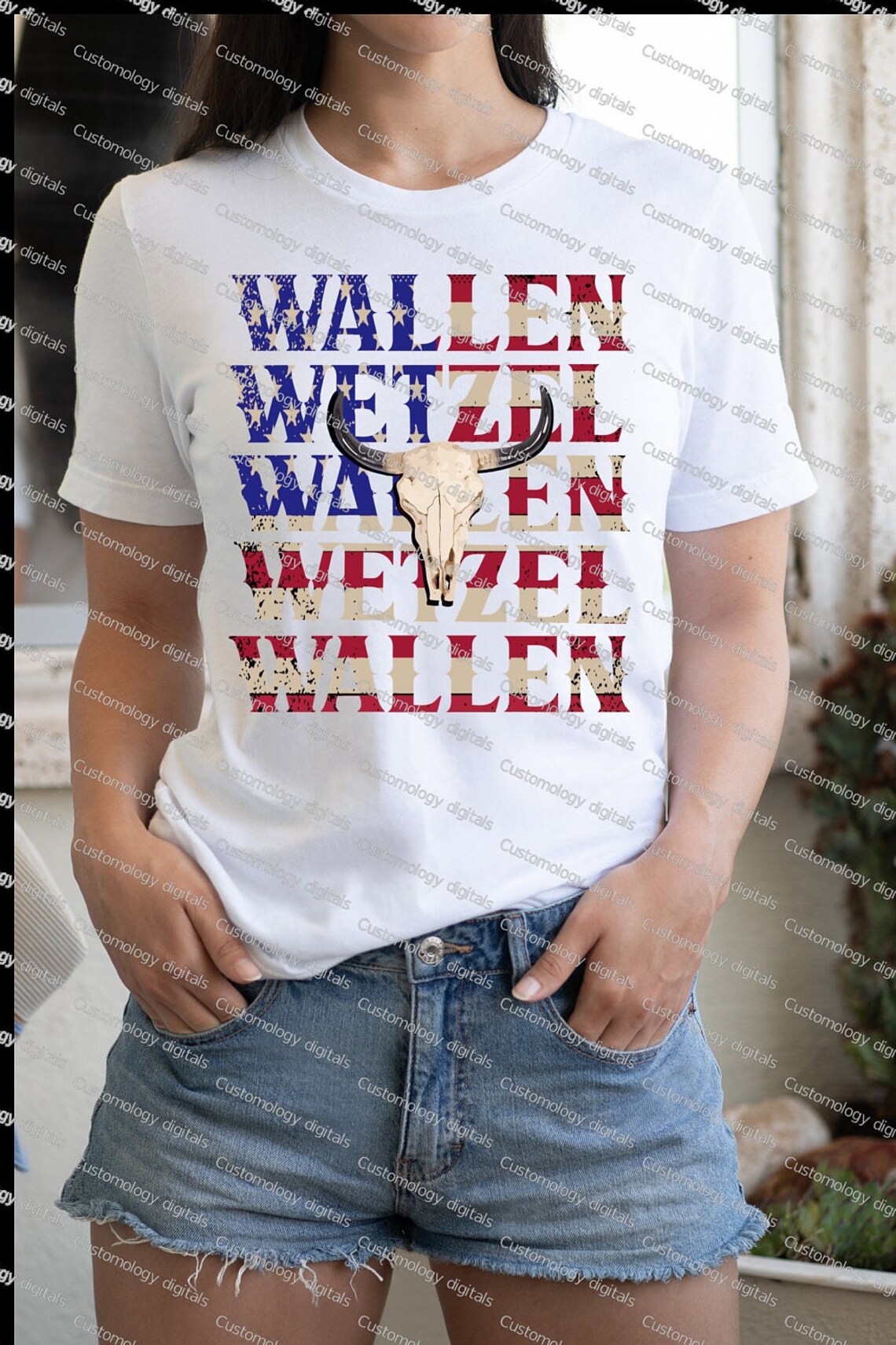 Wallen Wetzel Distressed Flag Png File Patriotic - Etsy