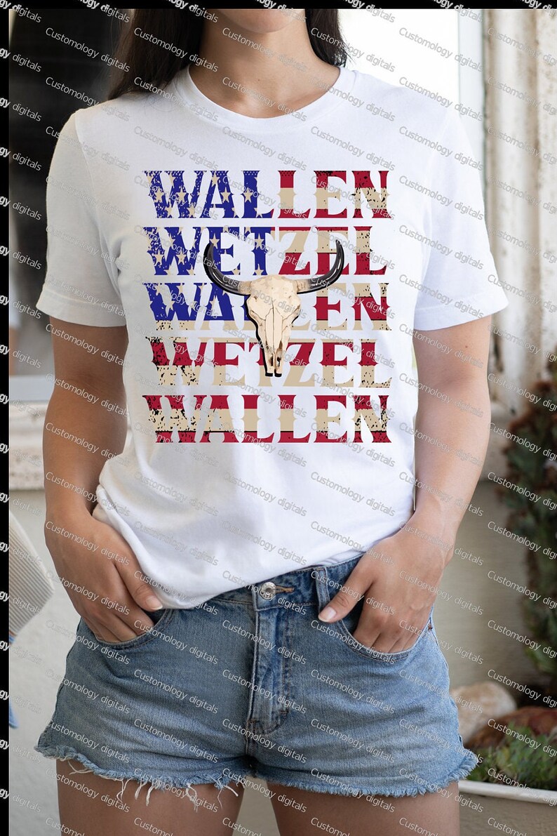 Wallen Wetzel Distressed Flag Png File Patriotic - Etsy