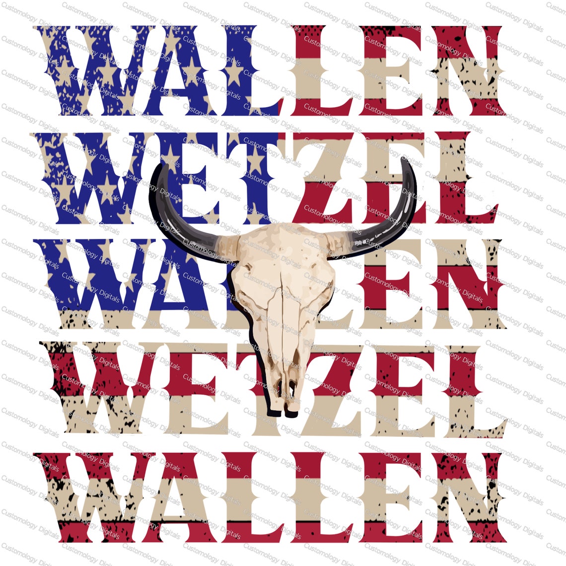 Wallen Wetzel Distressed Flag Png File Patriotic - Etsy