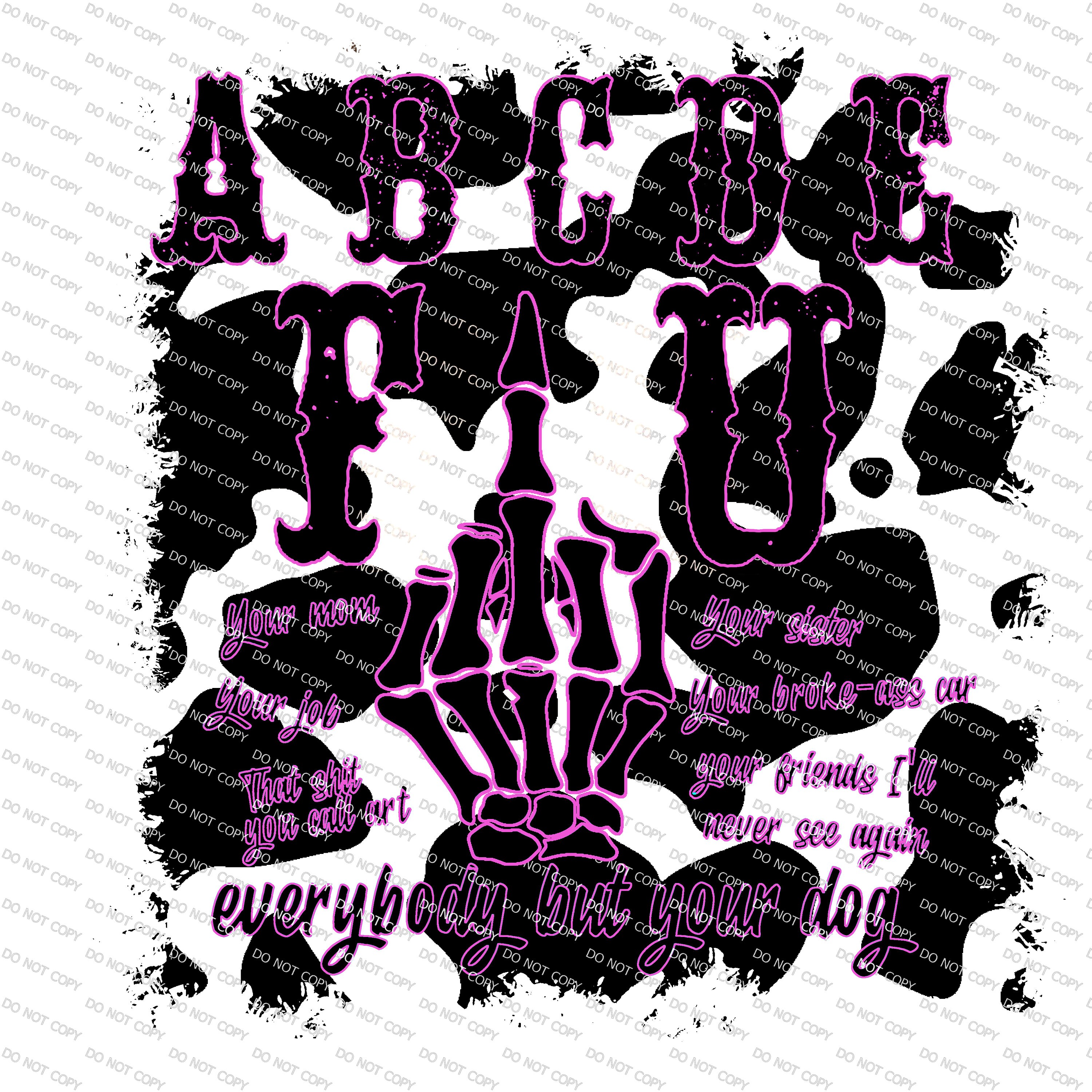 ABCDEFU Bundle ABCDEFU PNG File Sublimation Design Tik | Etsy