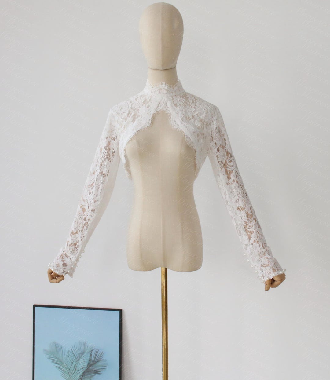 Elegant Lace Wedding Boleros Long Sleeves Lace Bolero Bridal Bolero ...