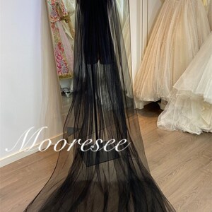 CUSTOM Color-handmade Double Layers Gothic Black Wedding Veil Simple ...