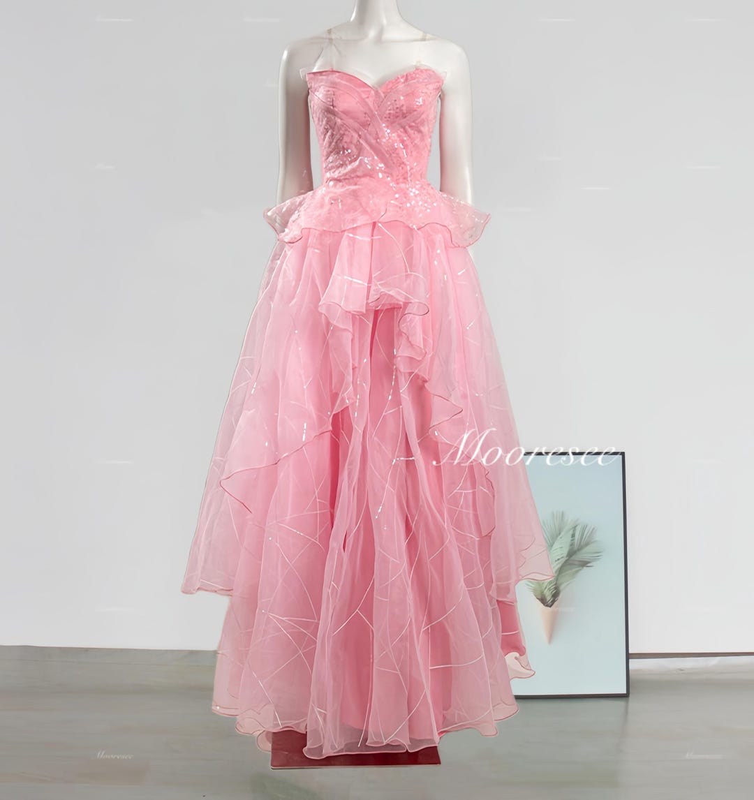 Fairy Princess Pink Prom Dress A Line Ball Gown Party Dress Girls Prom ...