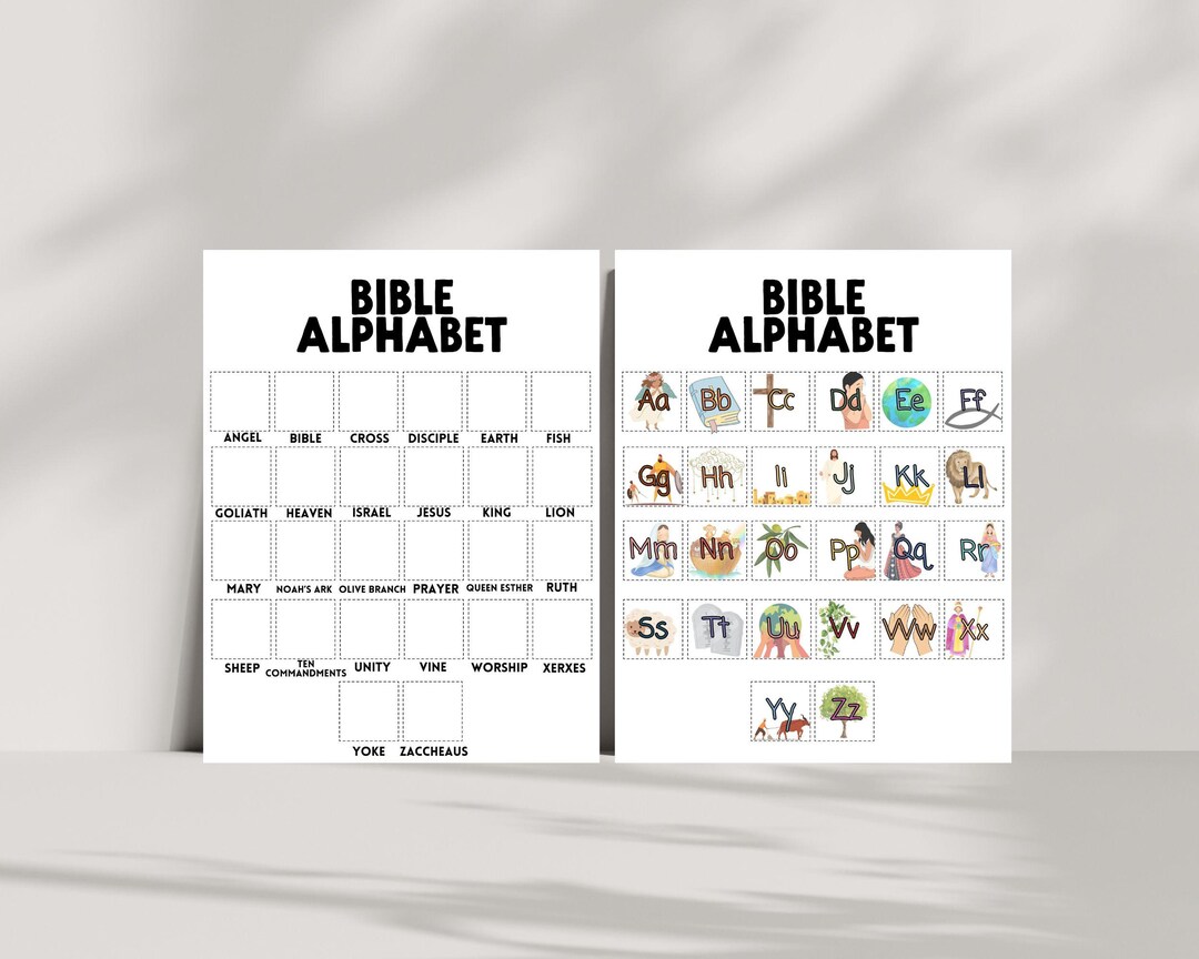 Bible Alphabet Busy Binder Pages | Bible Busy Book Printable ...