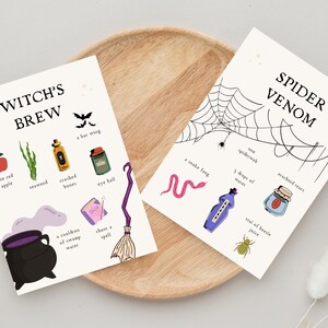 Halloween Brew Potion Cards Printable Halloween Decor Halloween Potion ...