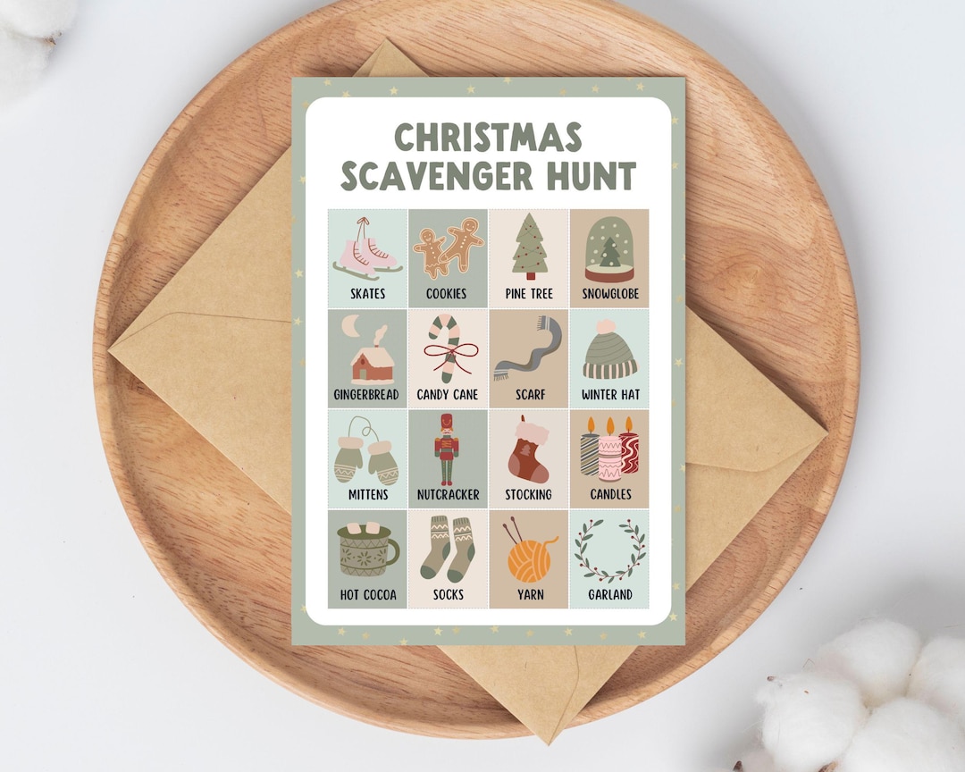 Christmas Scavenger Hunt for Kids Printable | Fun Festive Holiday ...