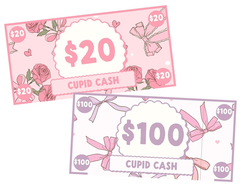 Valentine’s Day Pretend Play Money for Kids | Printable Cupid’s Cash ...
