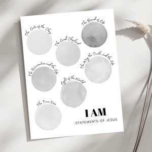I Am Statements of Jesus | Bible Busy Book Printable | Christian Busy ...