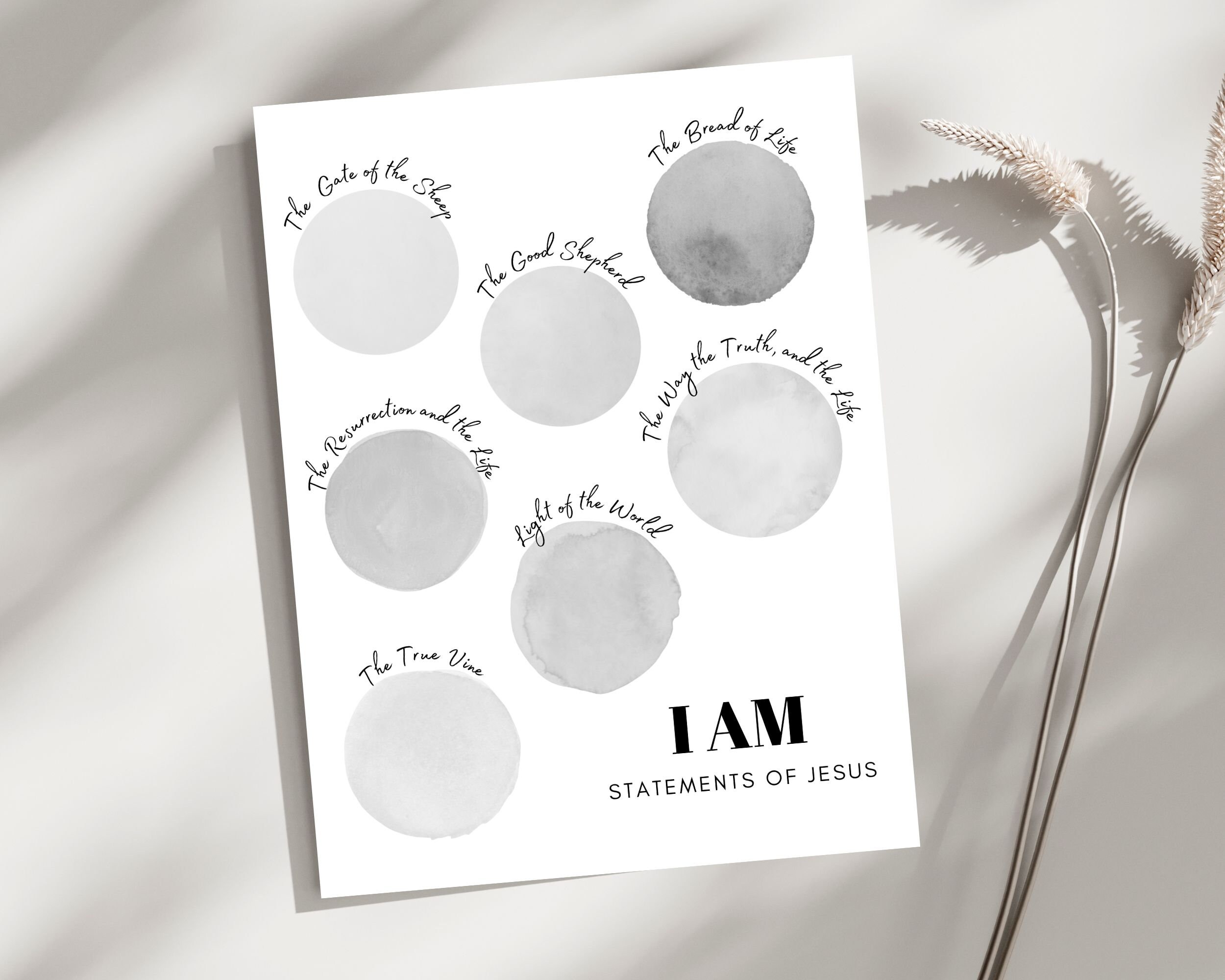 I Am Statements of Jesus | Bible Busy Book Printable | Christian Busy ...