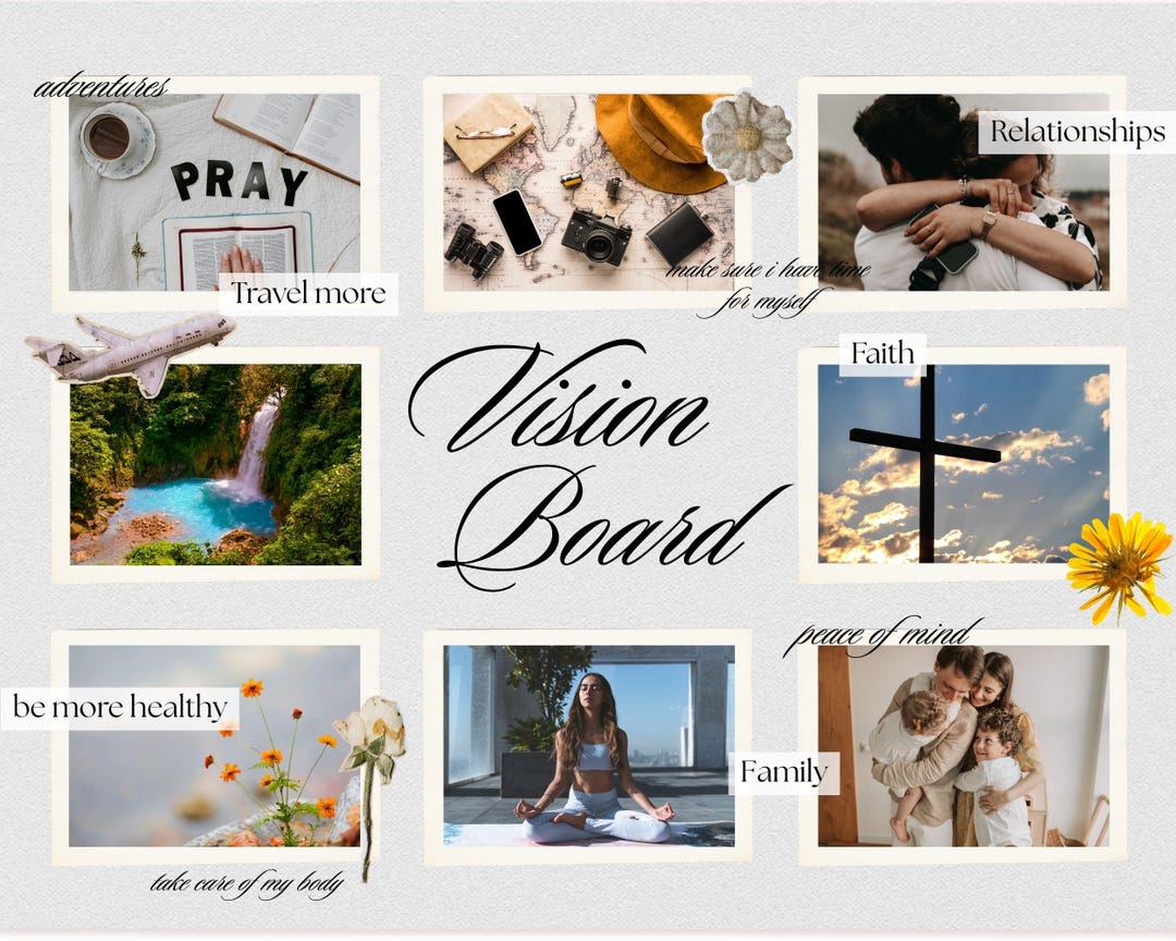 Christian Vision Board Kit: 800+ Elements for Prayer, Scripture, Goal ...