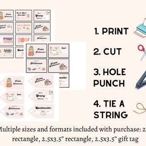 Groovy Retro Halloween Gift Tags | Halloween Boo Basket | Trick or ...