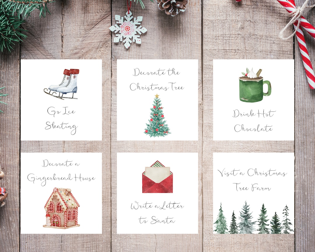 Christmas Advent Bucket List Printable Advent Activity Cards for Kids ...