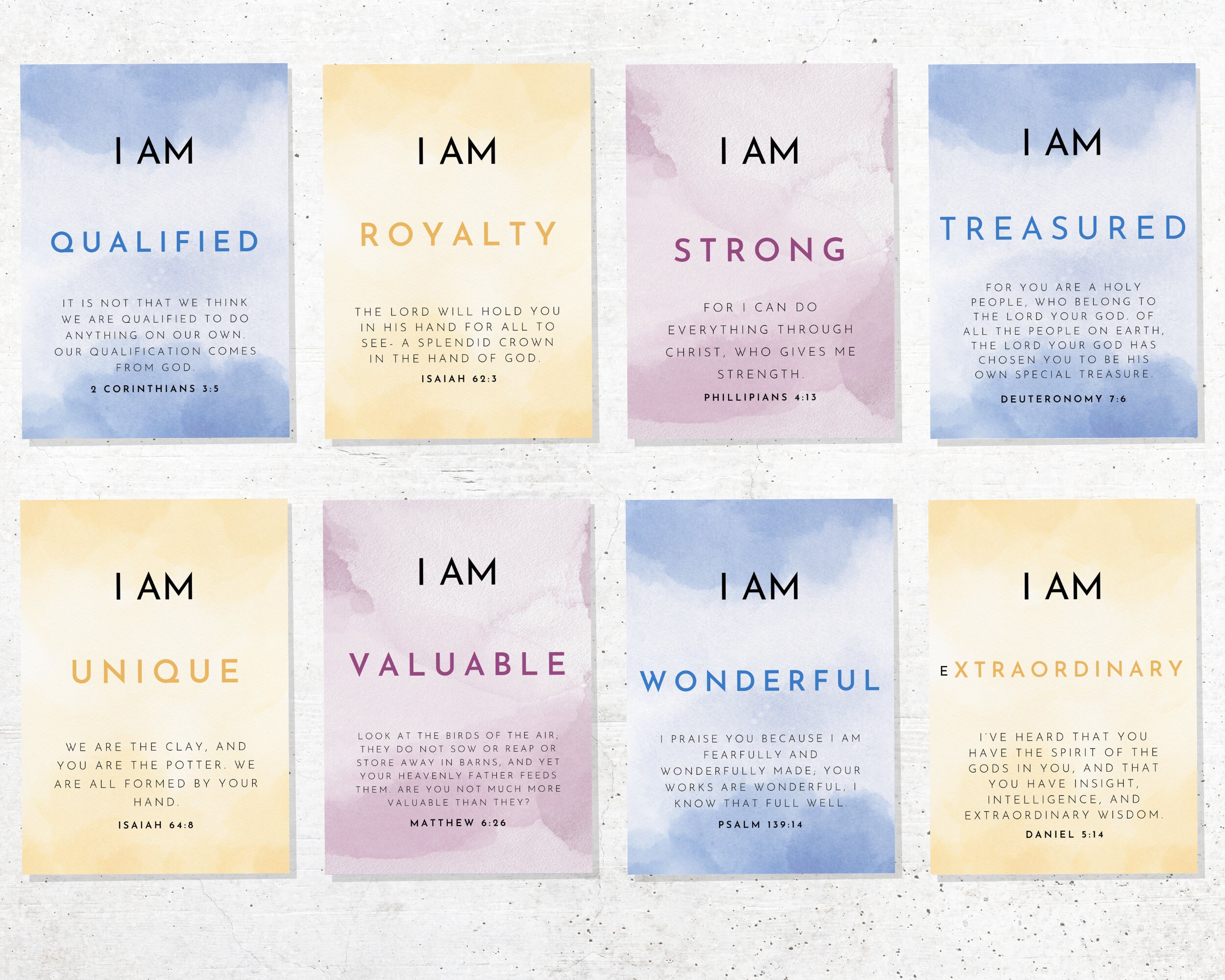 Scripture Affirmation Cards ABC Scripture Flashcards Bible - Etsy