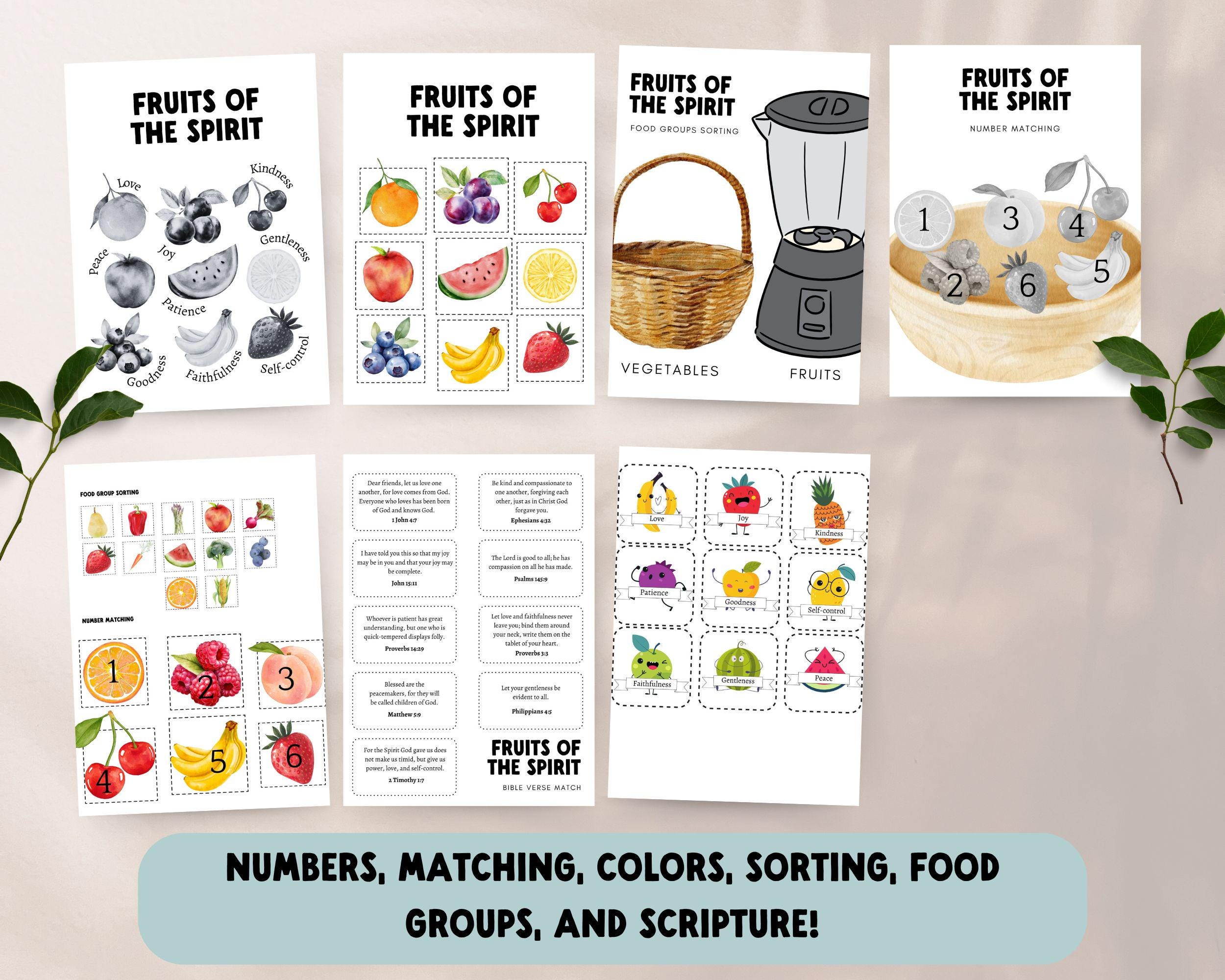 Fruits of the Spirit Bible Busy Book Printable | Christian Bible Study ...